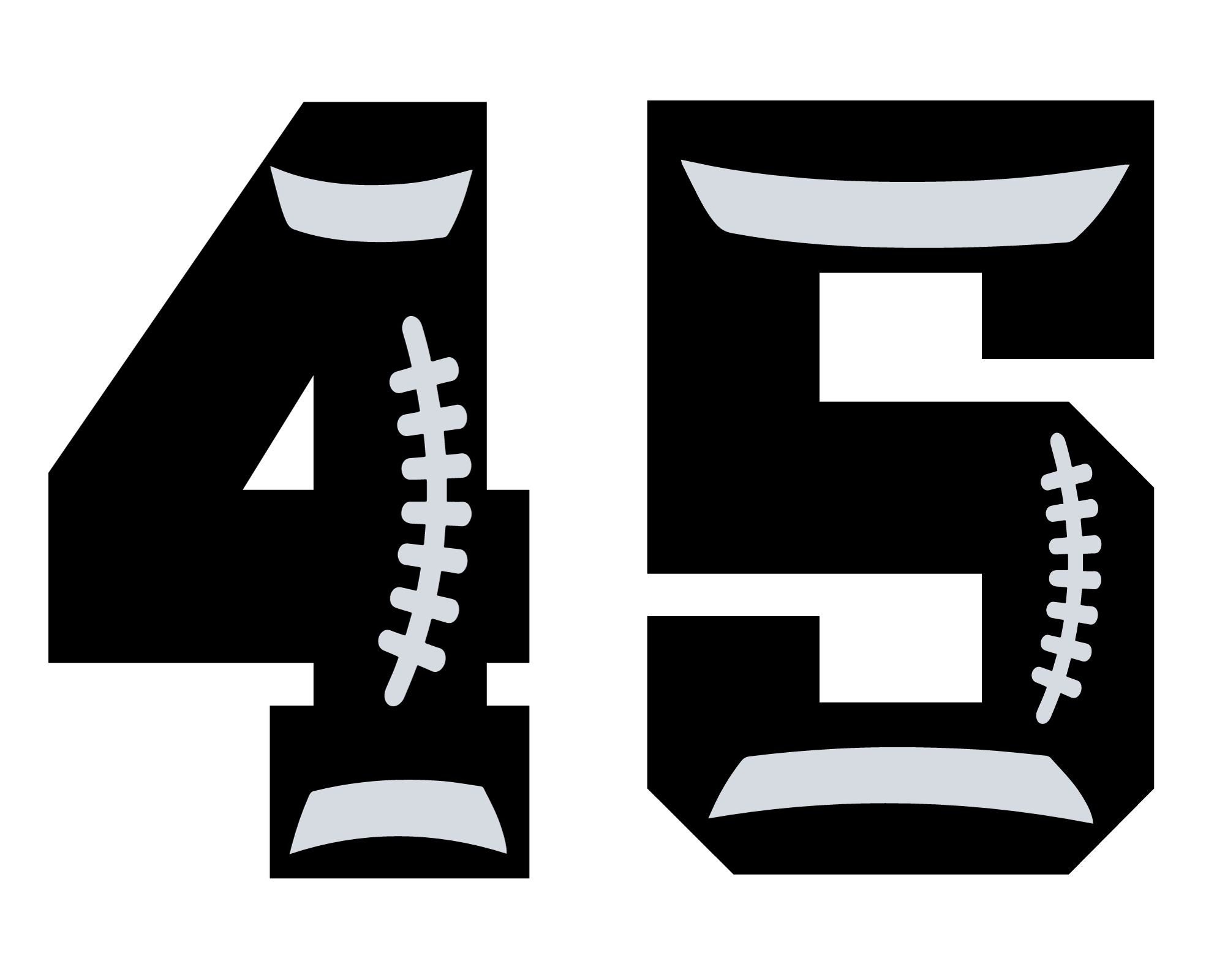 Football Player Numbers Svg Bundle, Football Number Font, Football Svg ...