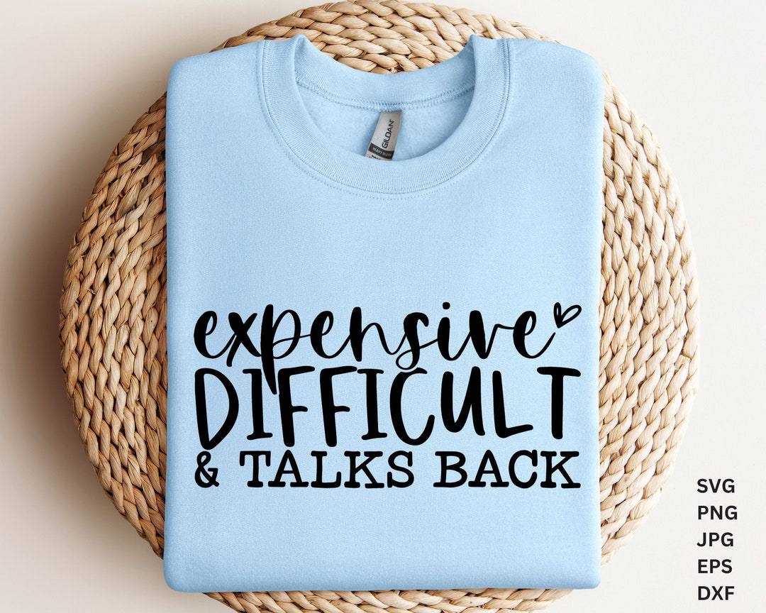 Expensive Difficult and Talks Back SVG Bundle, Wavy Text, Retro Svg ...