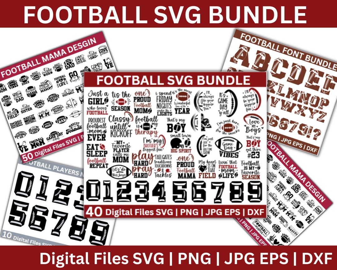Football Mega SVG Bundle, Football SVG, Varsity SVG Bundle, Football ...