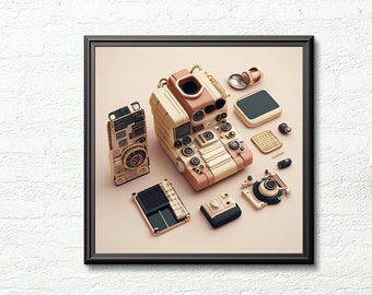 Lost Technology Exploded View Wall Art No. 9 the Gamer Contemporary ...