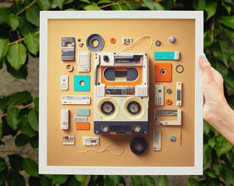 Lost Technology Exploded View Wall Art No. 9 the Gamer Contemporary ...