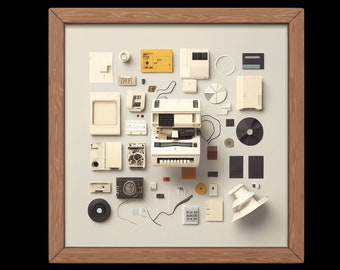 Lost Technology Exploded View Wall Art No. 9 the Gamer Contemporary ...