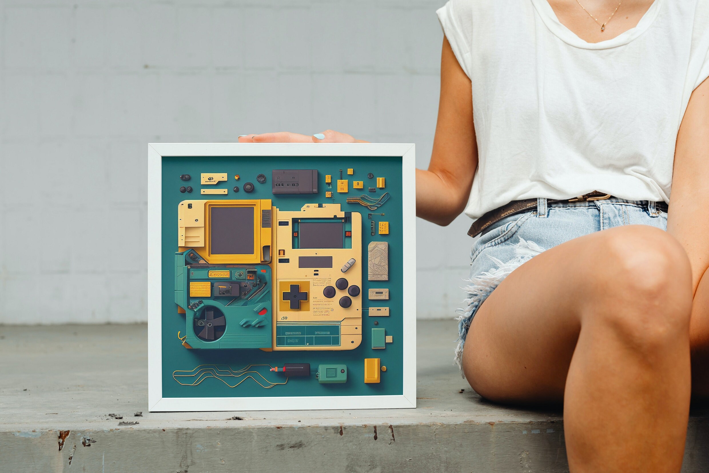 Lost Technology Exploded View Wall Art No. 7 the Gamer- Contemporary ...