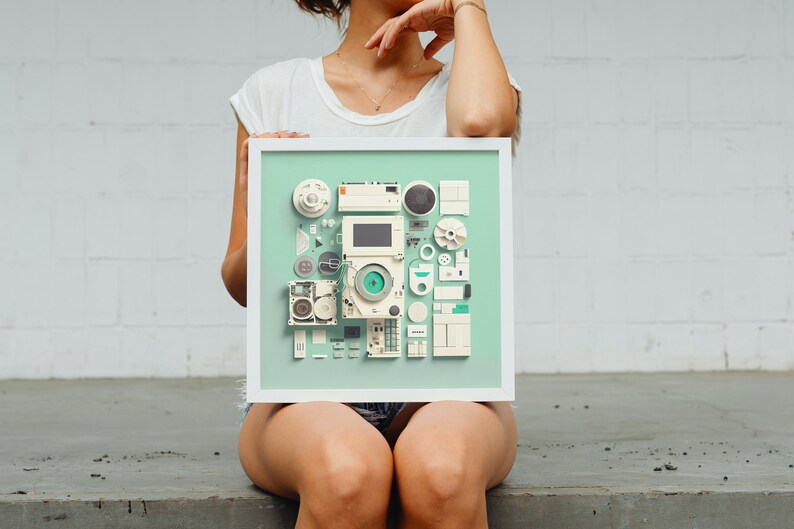 Lost Technology Exploded View No. 4 Wall Art - Contemporary Vintage ...