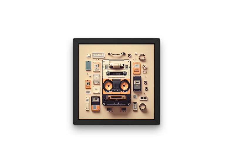 Lost Technology Exploded View Wall Art No. 15 Music Player ...