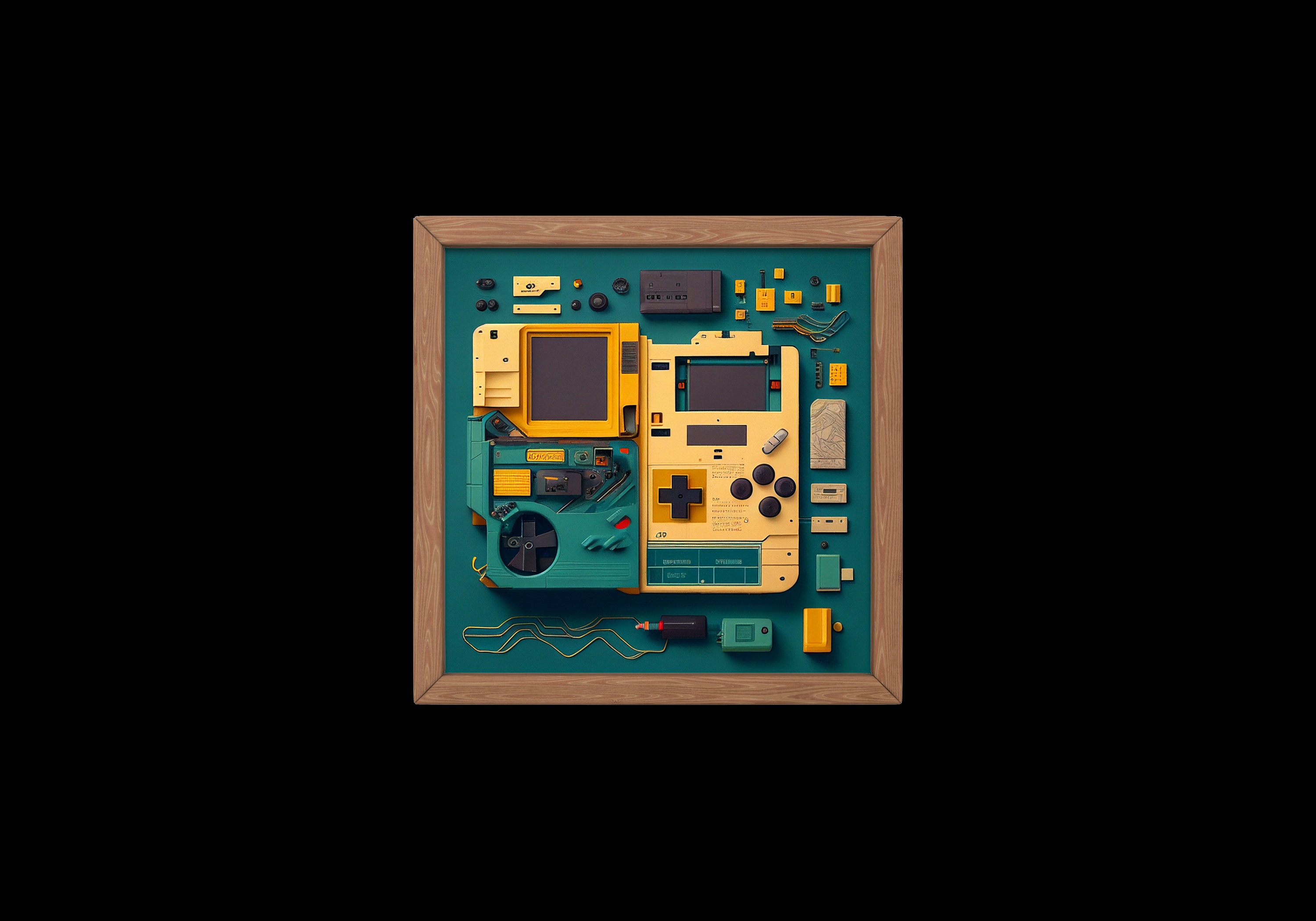 Lost Technology Exploded View Wall Art No. 7 the Gamer- Contemporary ...