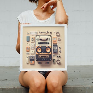 Lost Technology Exploded View Wall Art No. 15 Music Player ...