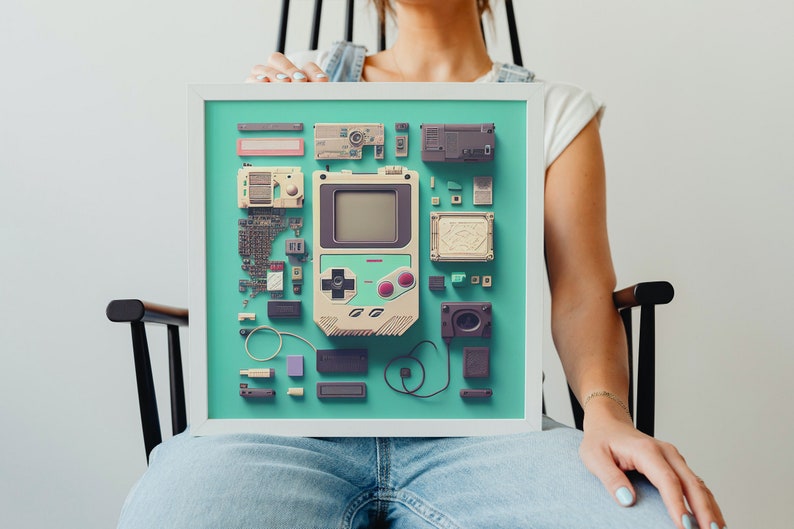 Lost Technology Exploded View Wall Art No. 9 the Gamer - Contemporary ...