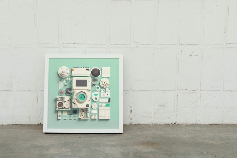 Lost Technology Exploded View No. 4 Wall Art Contemporary Vintage Charm ...