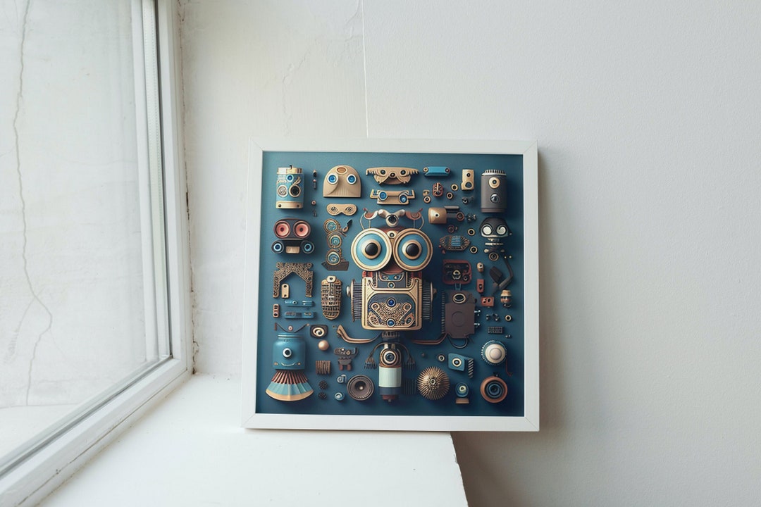 Lost Technology Exploded View Wall Art No. 18 the Robot - Contemporary ...