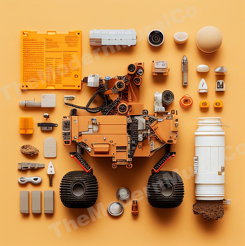 Lost Technology Exploded View Wall Art No. 23 the Rover Alt - Etsy