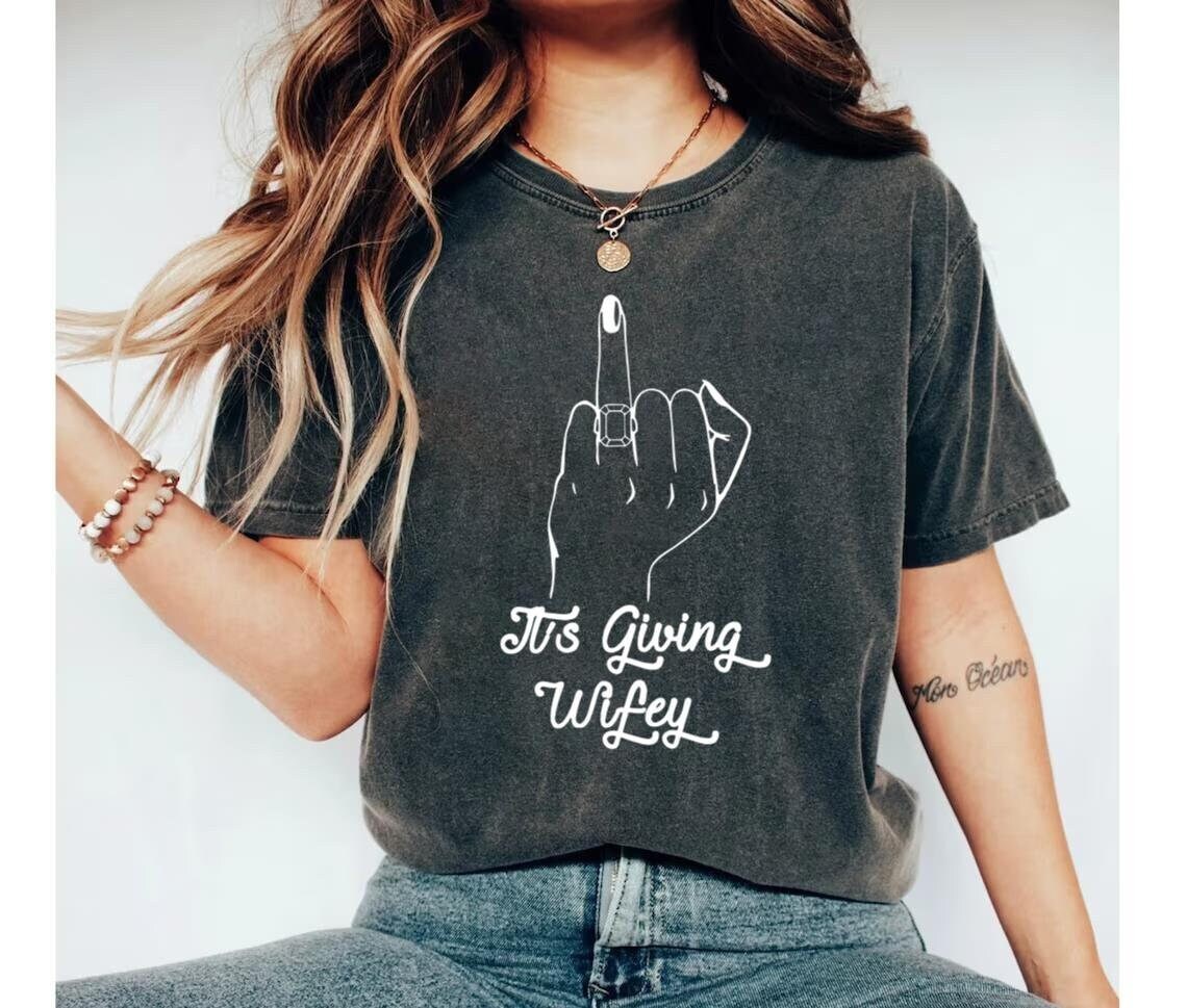 Its Giving Wifey Shirt Cute Bride to Be Shirt Its Giving - Etsy