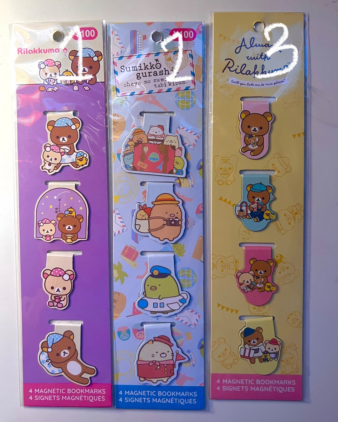 San-x Rilakkuma & Sumikkogurashi Magnetic Bookmarks - Etsy