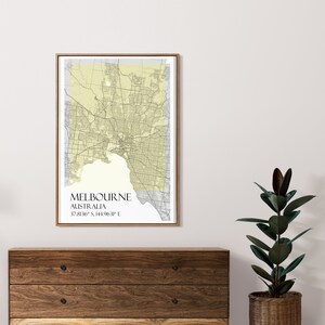 Melbourne Map Style C | Australia Map | City Map | Country Map | Map ...