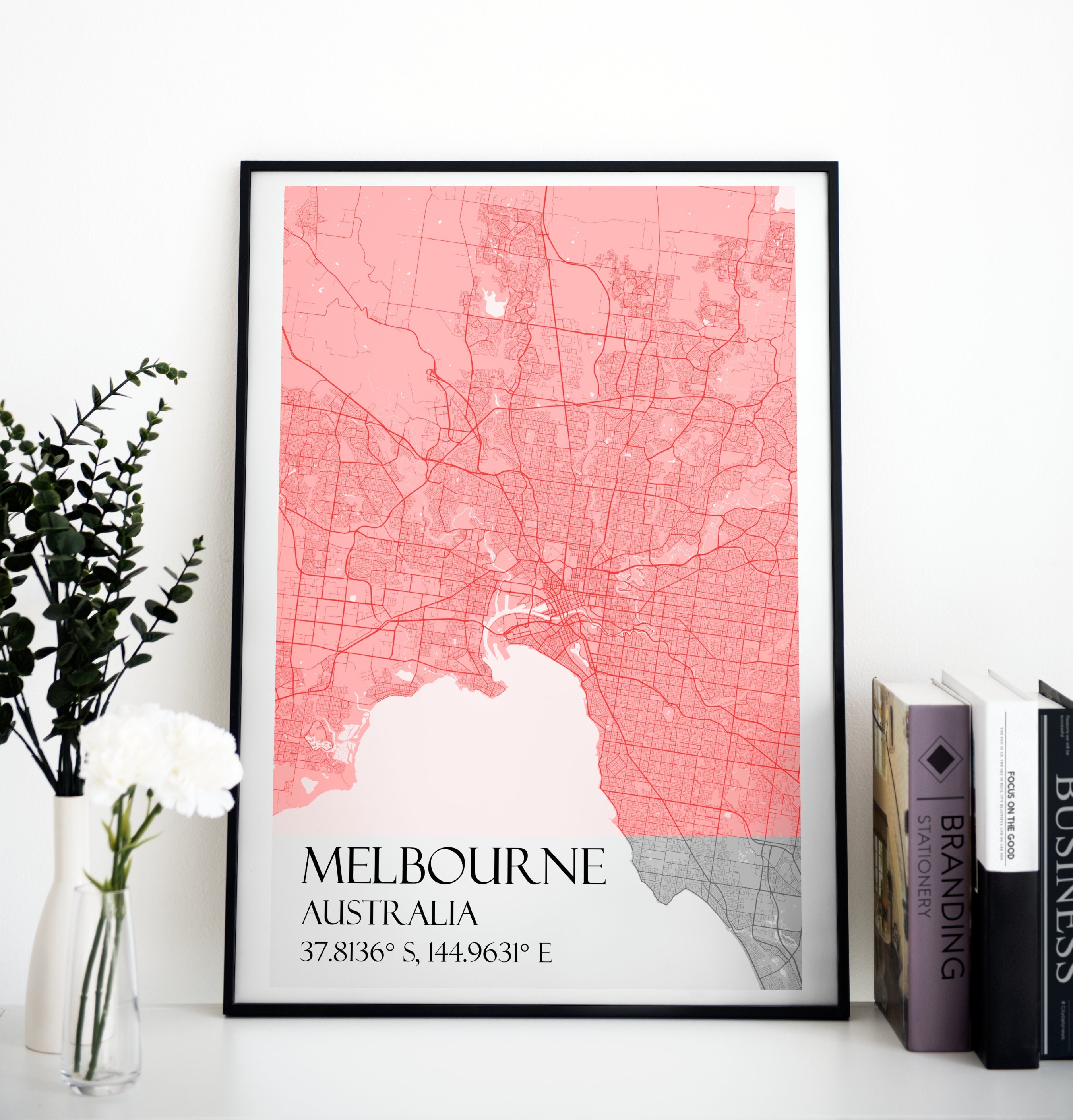 Melbourne Map Style A Australia Map City Map Country Map Map Poster ...