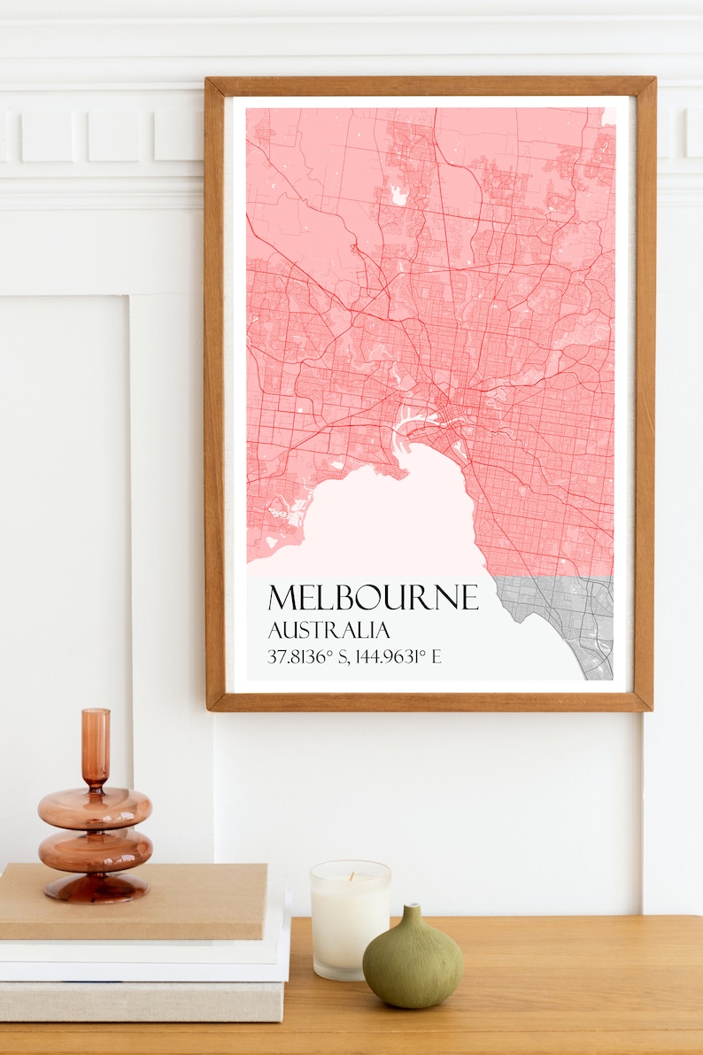 Melbourne Map Style A | Australia Map | City Map | Country Map | Map ...