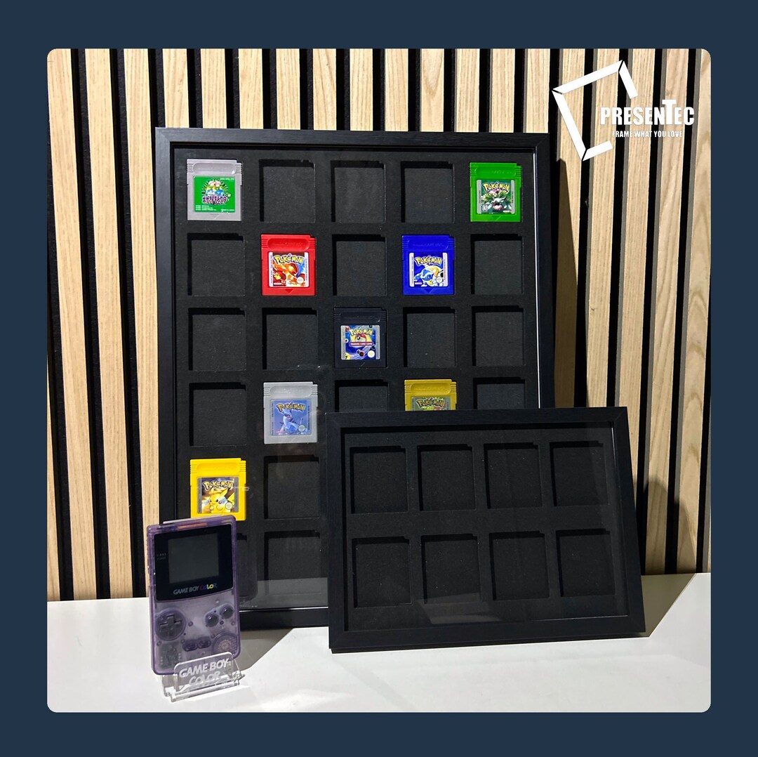 Frame Gameboy Games Pokemon Etc. Wooden Case Display for 8 - 30 Gameboy ...
