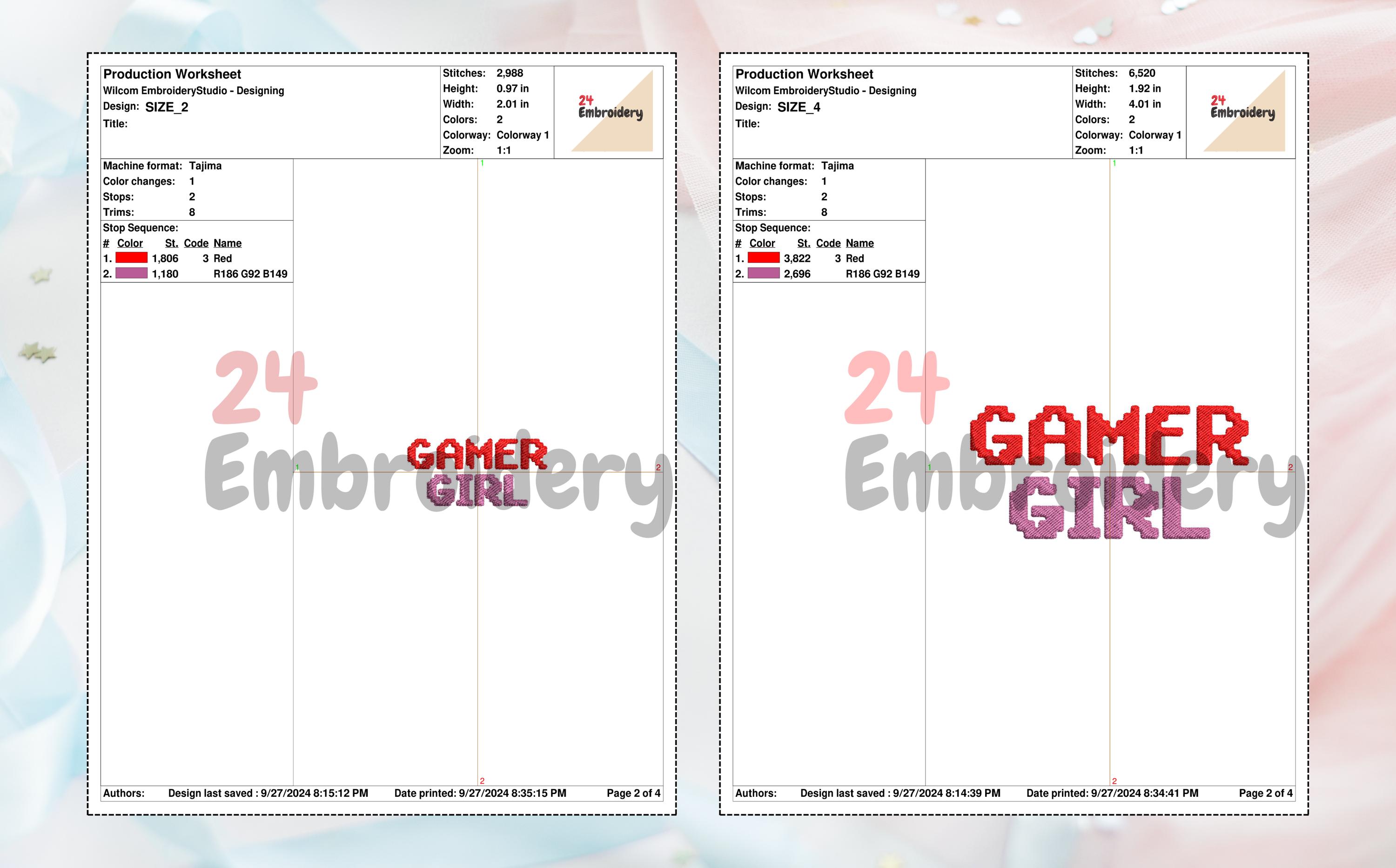 Gamer Girl Embroidery Design PES File – Pixel Art Gaming Machine ...