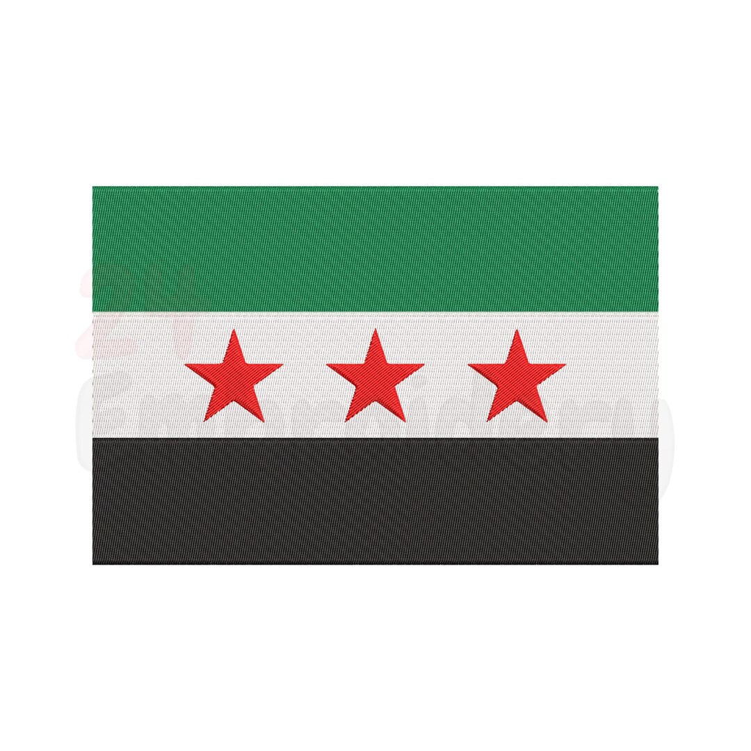 Syria Flag Embroidery Design: Map Stitch Pattern (digital Download) - Etsy