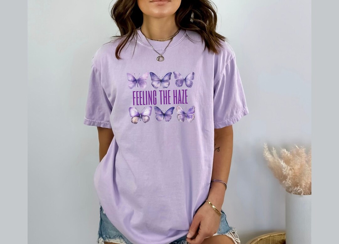 Haze Tshirt, COMFORT COLORS® Tee, Lavender Spring Haze Shirt, Lavender ...