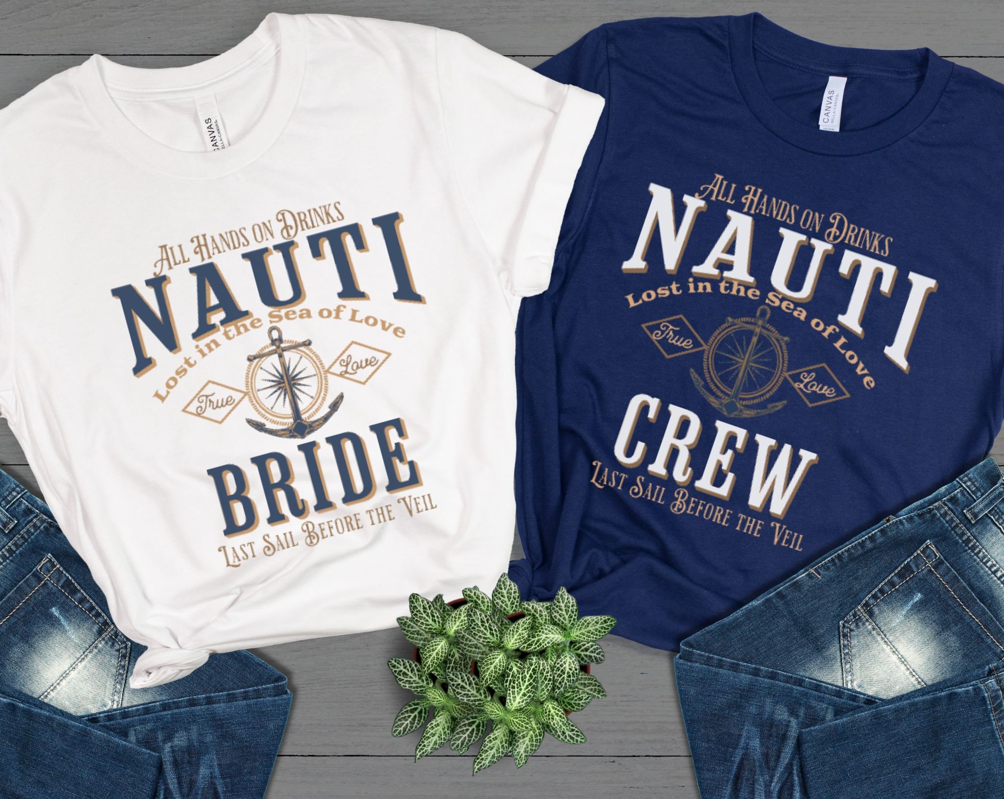 Nauti Bachelorette Party Shirts Nautical Theme Bridal - Etsy
