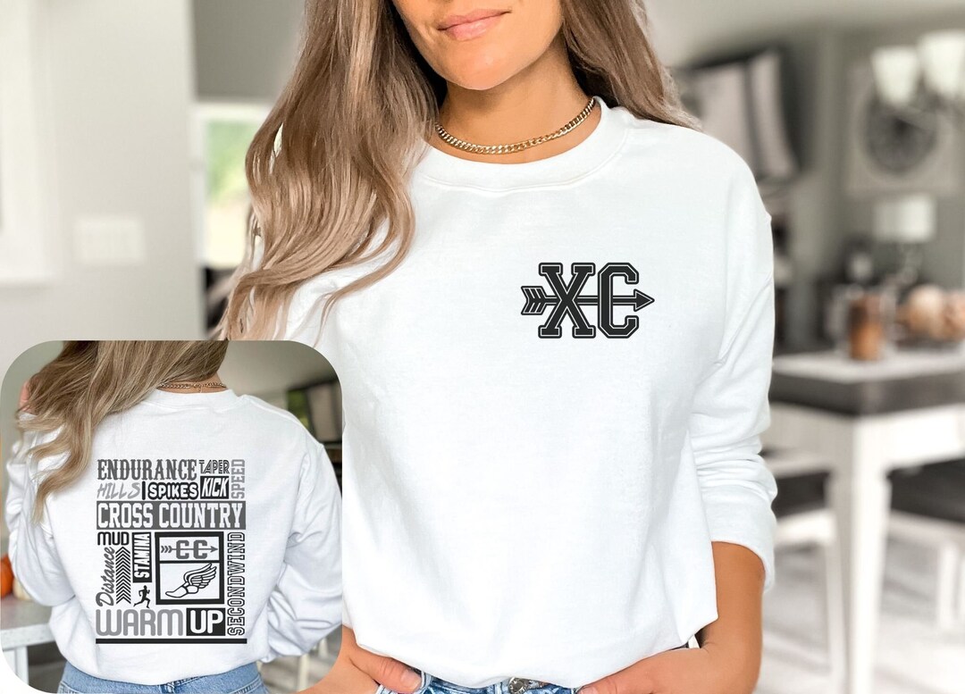 Cross Country Sweatshirt, FRONT and Back Print, High School Cross Shirt ...