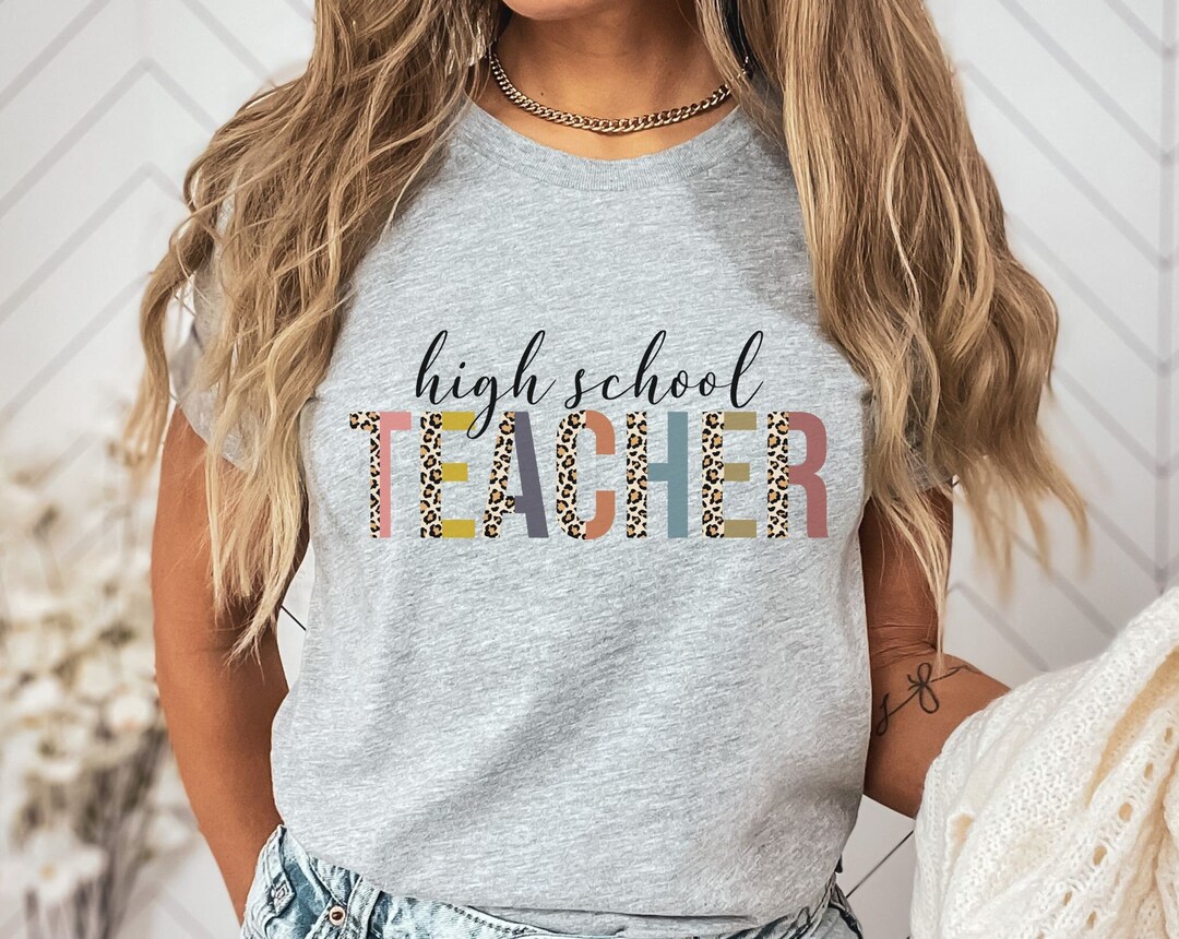 High School Teacher Tee, Teacher Cheetah Print, Cheetah Print, Back to ...