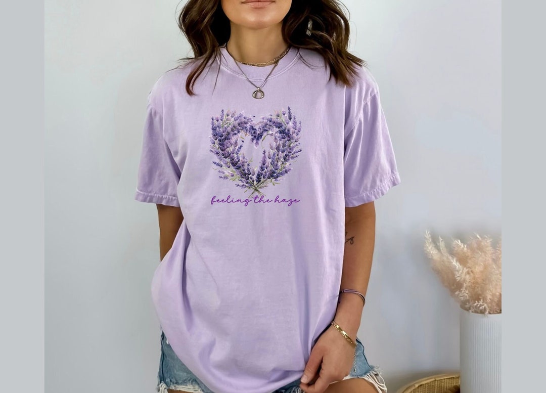 Haze Tshirt, COMFORT COLORS® Tee, Lavender Spring Haze Shirt, Lavender ...