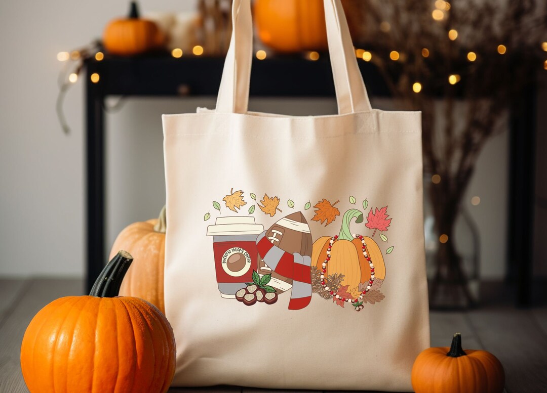 Ohio Coffee Football ONE SIDE Print Tote Bag, Ohio Football Tote Bag ...