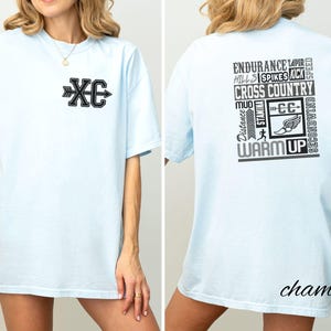 Cross Country Tee, FRONT BACK Print, Comfort Colors, Team Spirit Tee ...