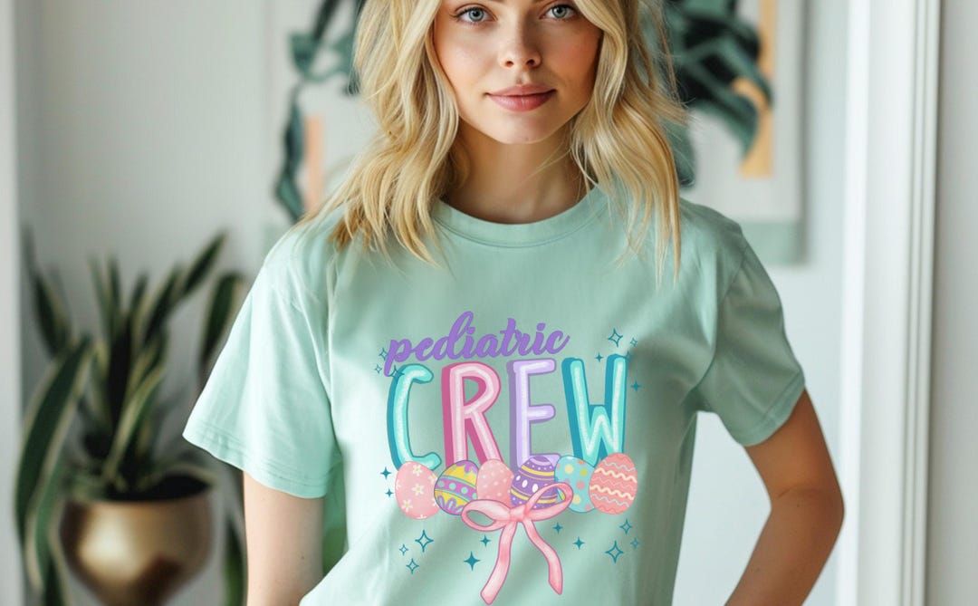 Easter Pediatrics Crew T-shirt, Spring Peds Tee,pediatric Tshirt, Peds ...