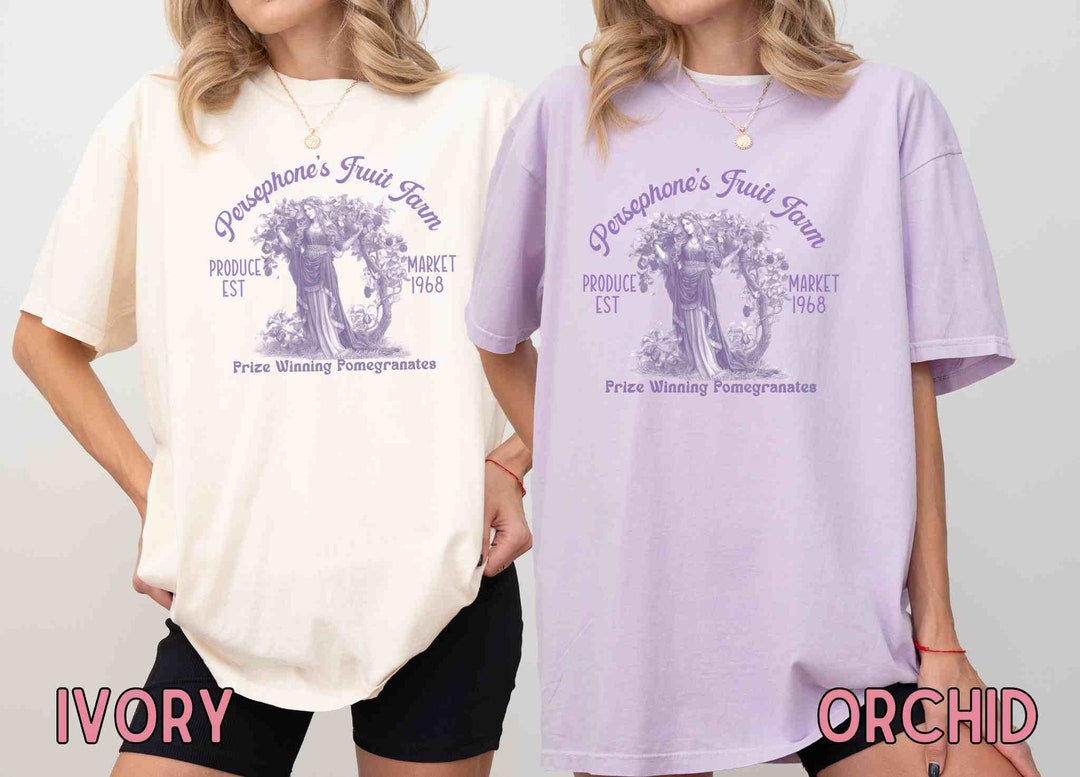 Greek Mythology Tshirt, Persephone Pomegranates Tee, Comfort Colors ...