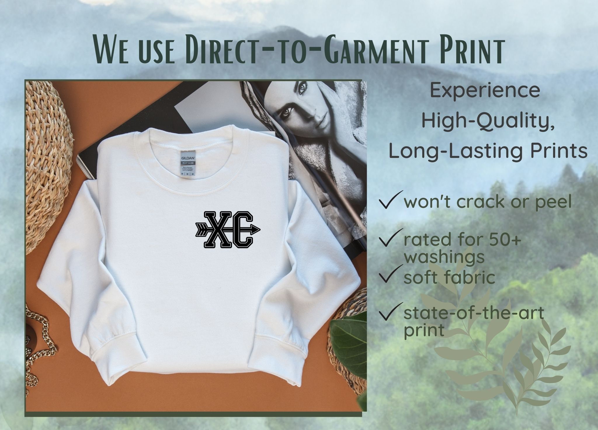 Cross Country Sweatshirt, FRONT and Back Print, High School Cross Shirt ...