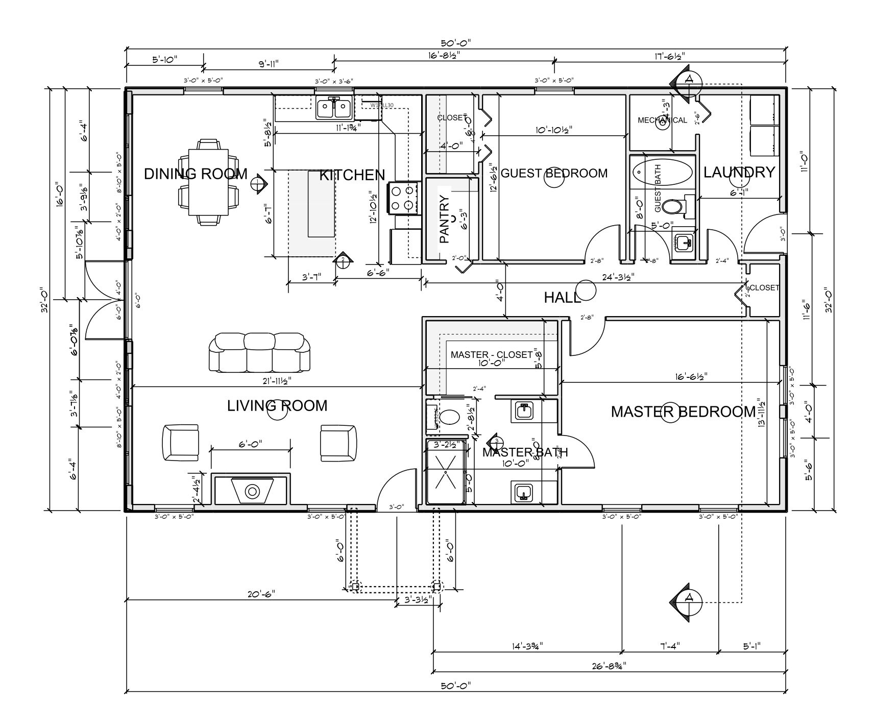 1600 Sq Ft House Plans - Etsy Canada