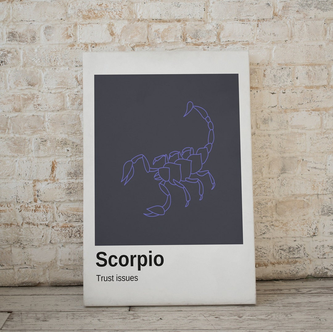 Scorpio Zodiac Color Swatch Print, Living Room, Minimalist Art ...