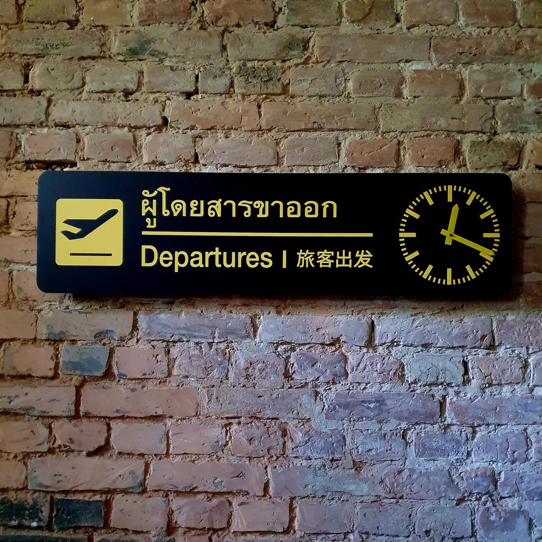 Airport Clock | Bangkok | Design Clock | Wall Clock | Airplane ...