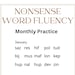 Nonsense Word Fluency Monthly Practice, Early Reading Skills, Decoding ...