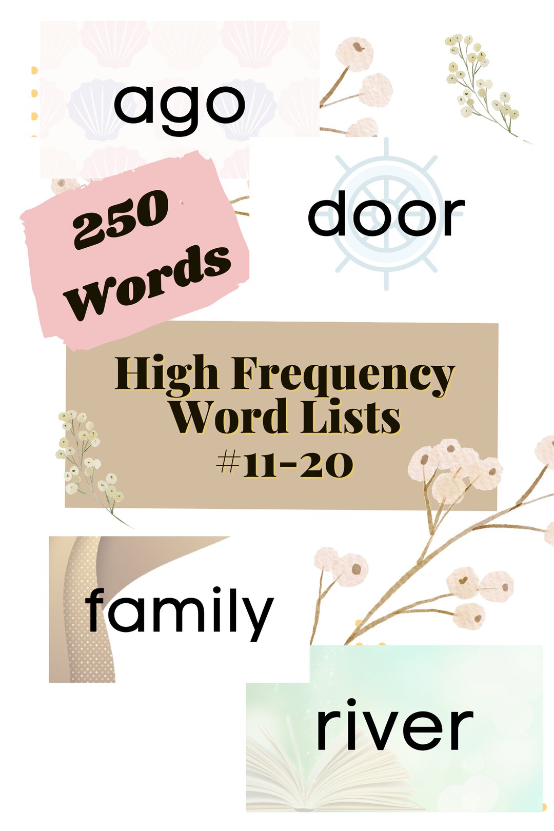 High Frequency Word Lists #11-20, Flashcards, Reading Lists, Word Lists ...