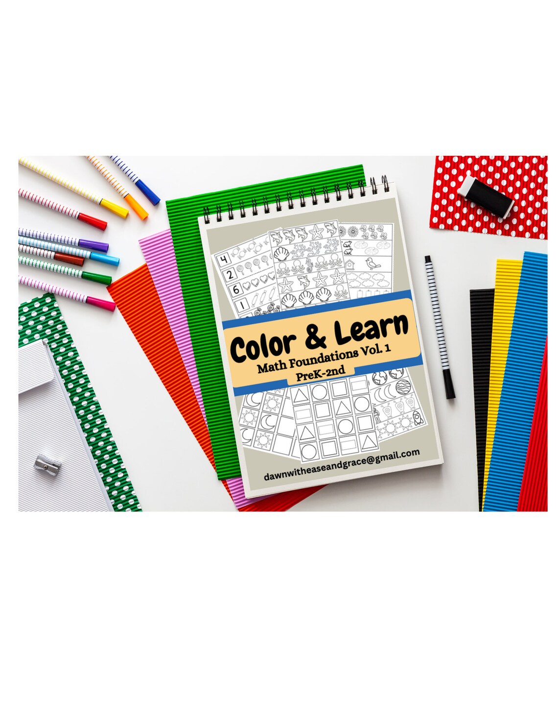 Color and Learn Math Foundations Volume 1 Preschool - Etsy