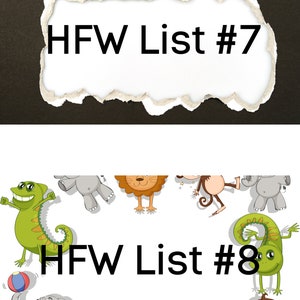 High Frequency Word Lists #1-10, Flashcards, Reading Lists, Word Lists ...