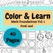 Color and Learn Math Foundations Volume 1 Preschool Kindergarten First ...