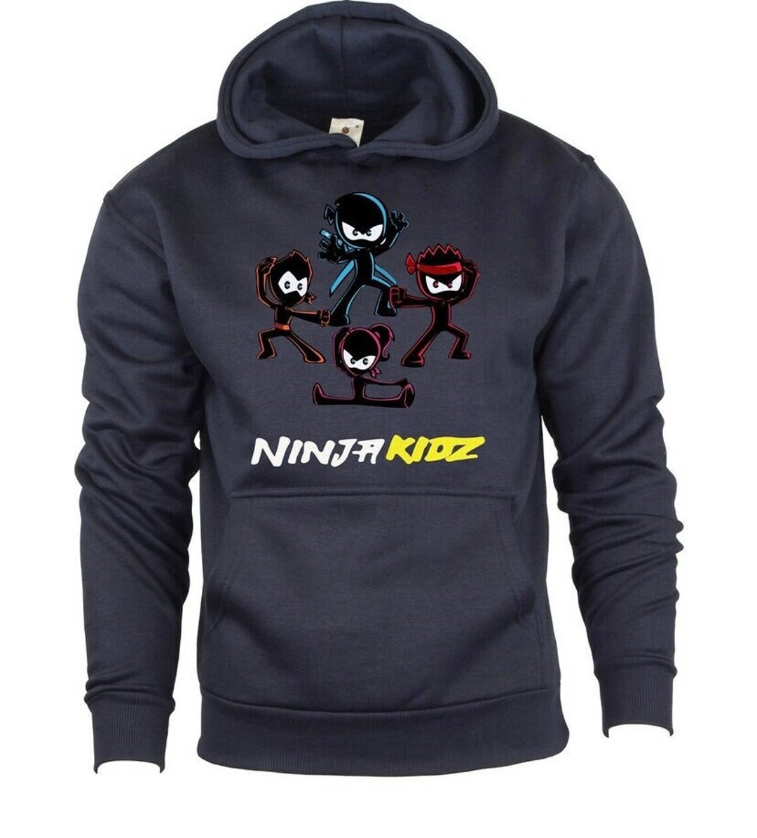 New Kids Childrens Ninja Kidz Hoodie Unisex Gaming Team Boys Girls Cool ...
