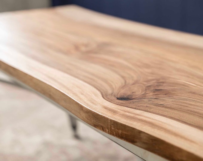 No 7. 1.75 Finished Red Maple Table Top Live Edge Slab Soft Maple ...