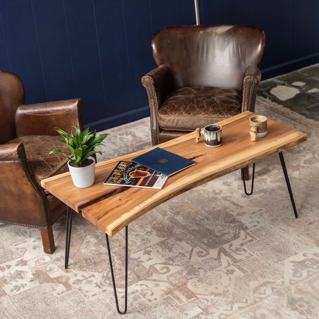 No. 4 Soft Maple Live Edge Coffee Table Solid Slab Wood Table - Etsy
