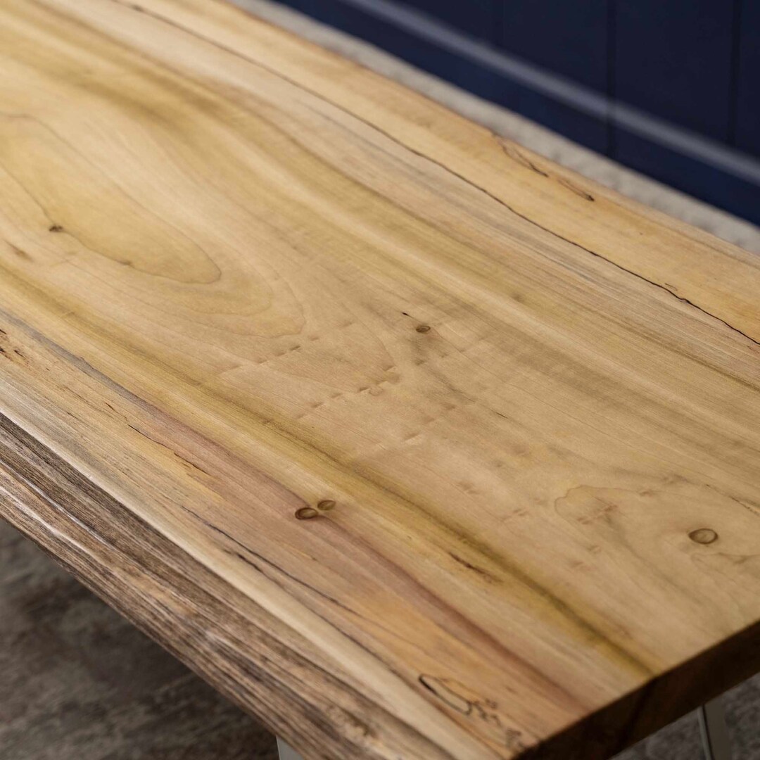 No 9. - 2” Finished Rainbow Poplar Desk Top Table Live Edge Slab ...