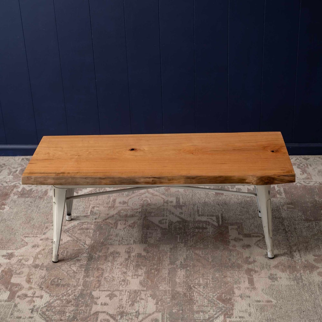 No 10. 2 Finished Cherry Live Edge Slab Console Table Top Finished ...