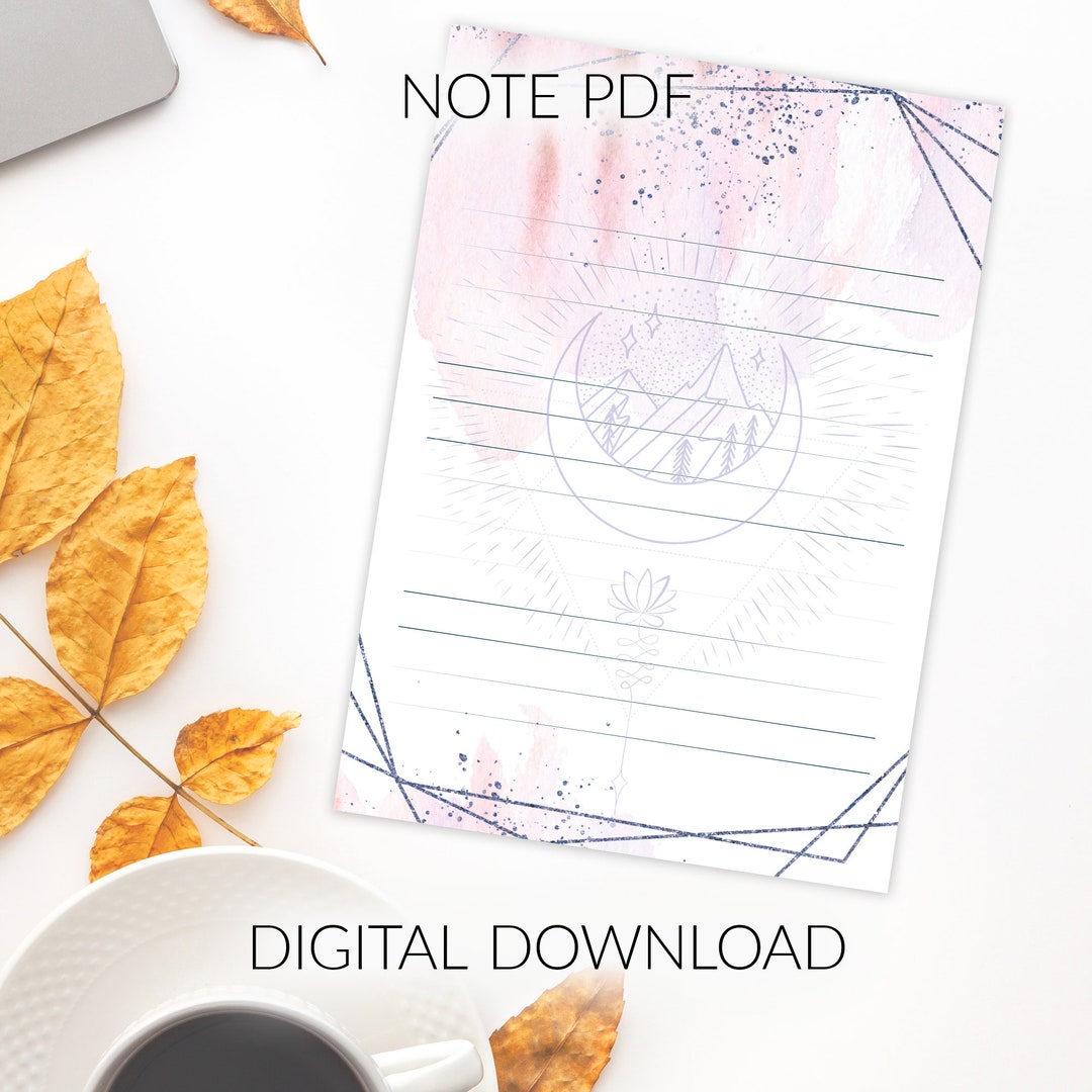 Starfall Stars Moon Notes Digital - Etsy