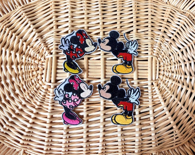 2 Inch-iron on Patch-disney Patches-mickey Mouse-minnie Mouse-disney ...