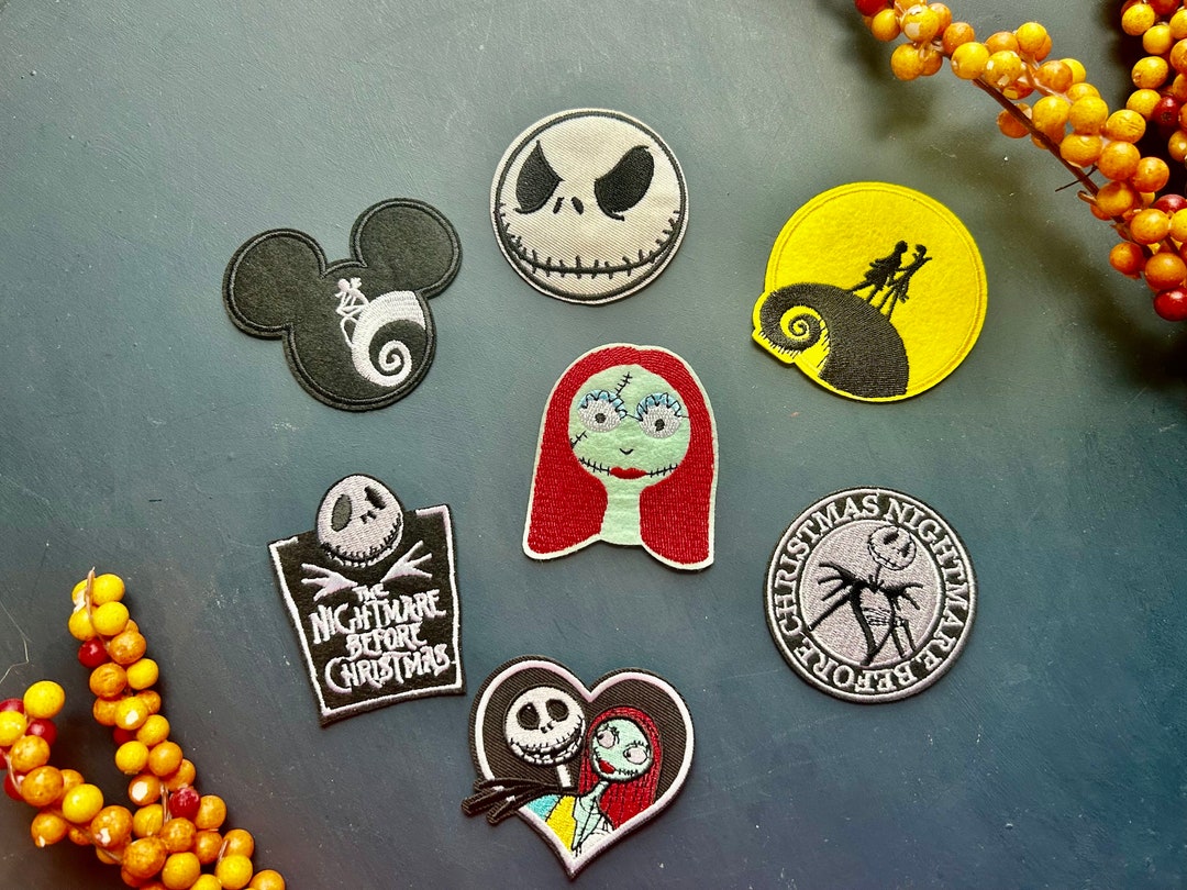 NEW Disneys Nightmare Before Christmas Embroidery Patches Jack Skeleton ...