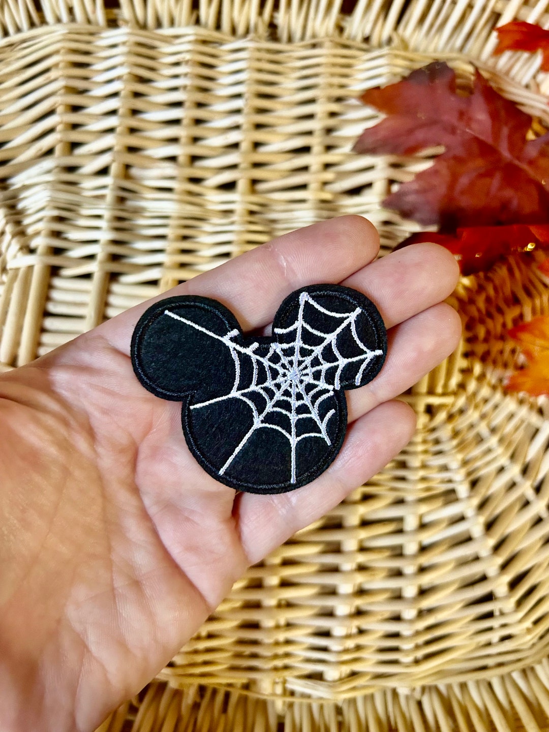 Mickey Mouse Halloween Patch - Mickey Mouse Spider Web Iron on ...
